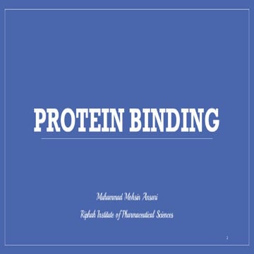PROTEIN BINDING _Complete Chapter i.pptx