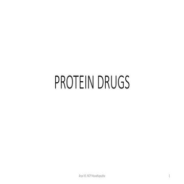 Protein Drugs.pptx6aem bpharmnoteiopharm | PPTX