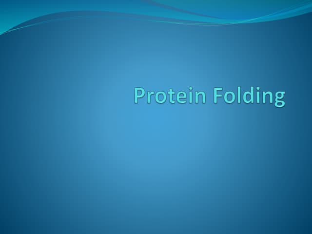 Forces that stablise protein structure | PPTX
