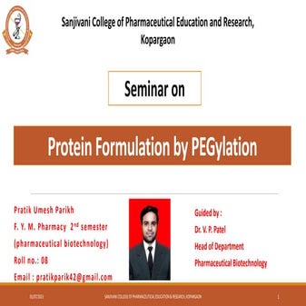 Protein formulation by PEGylation | PDF