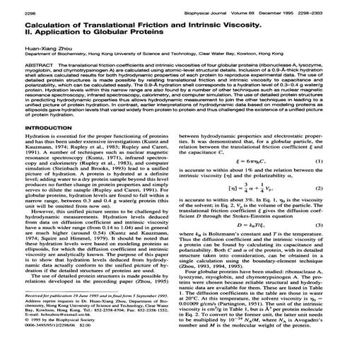 Protein hydration | PDF