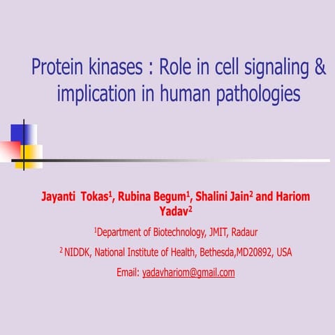 Protein kinases in pathology.ppt