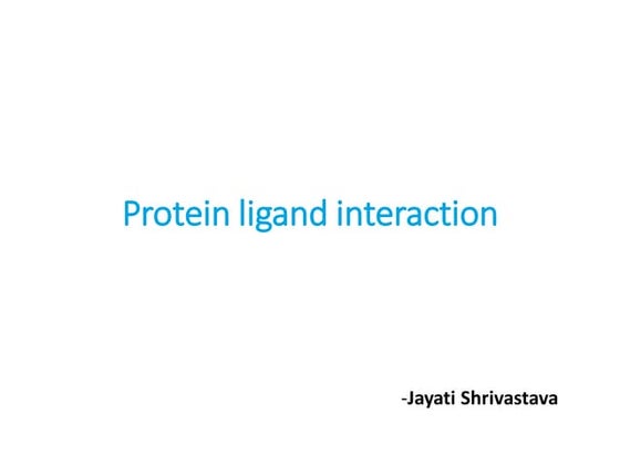Protein ligand interaction | DOCX
