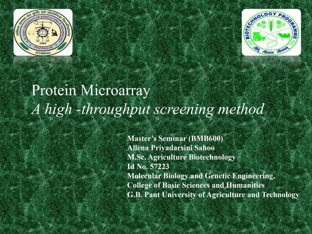 Protein microarray .pptx