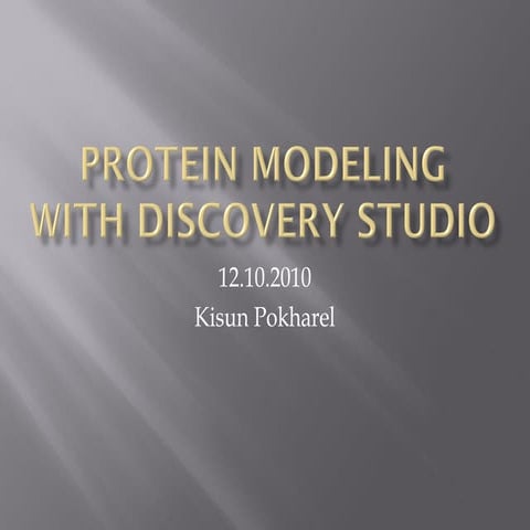 Protein modeling with discovery studio | PDF