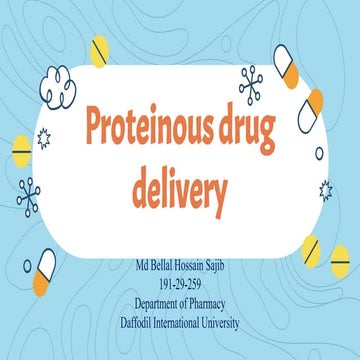 Protein and peptide delivery system | PPTX