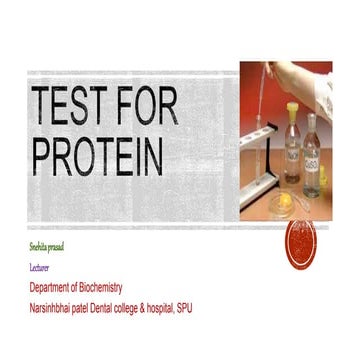 Test for Protein practical | PPTX