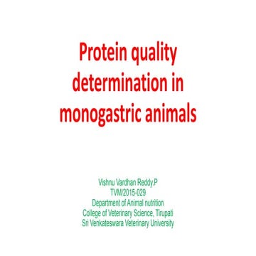 quality of protein , Net Protein utilisation | PPTX
