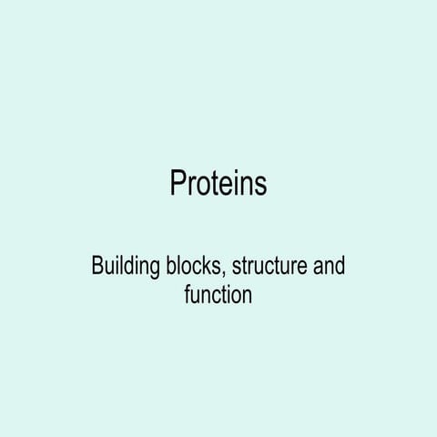 Proteins | PPT