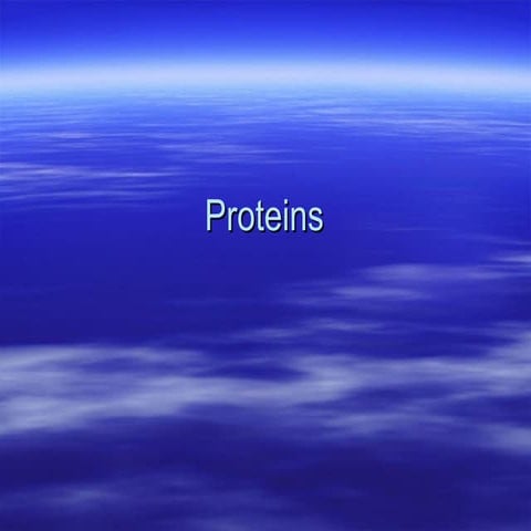 Proteins | PPT | Chemistry | Science