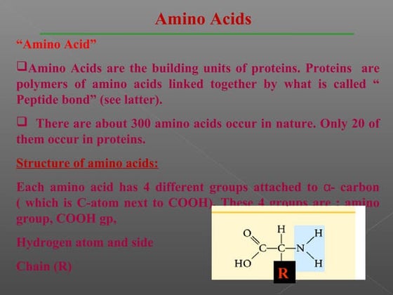Amino acids and protein | PPT