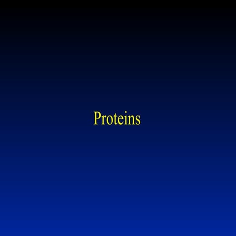 Proteins | PPT | Chemistry | Science