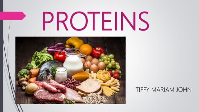 Protein; its functions | PPTX