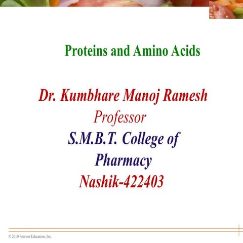 Proteins - Proteins are chains of combination of amino acids | PPT