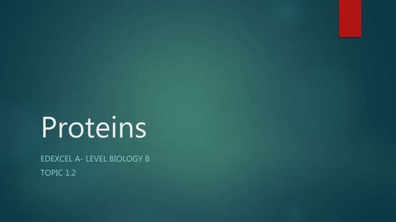 Proteins | PPT