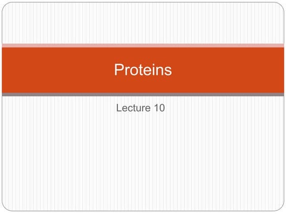 Protein (biomolecule) | PPT