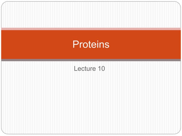 Structure of proteins | PPTX