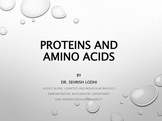STRUCTURE OF PROTEIN AND ESSENTIAL & NON-ESSENTIAL AMINO ACIDS. | PPTX