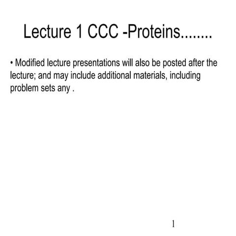 Proteins ccc 21_08_2012 modified | PPT