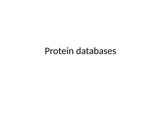 PIR- Protein Information Resource | PDF | Databases | Computer Software and Applications