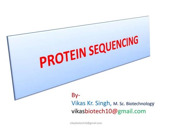 Sequencing of protein | PPT