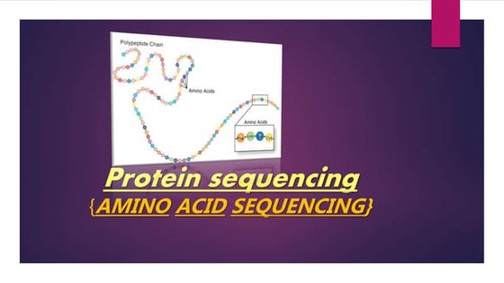 Sequencing of protein | PPT