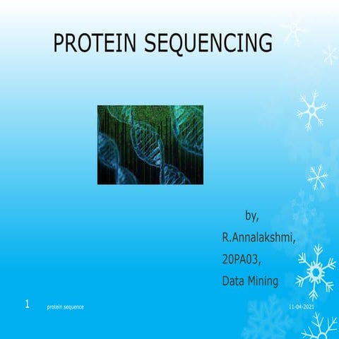 Protein sequencing | PPTX