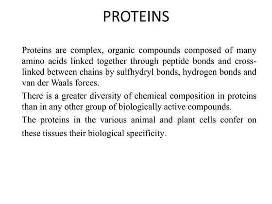 Proteins | PPTX | Biological Sciences | Science