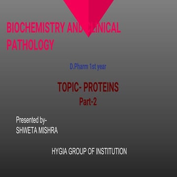 Proteins part 2 | PPT