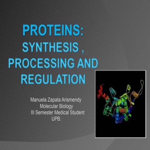 PROTEINS (Molecular Biology) | PPT | Biological Sciences | Science