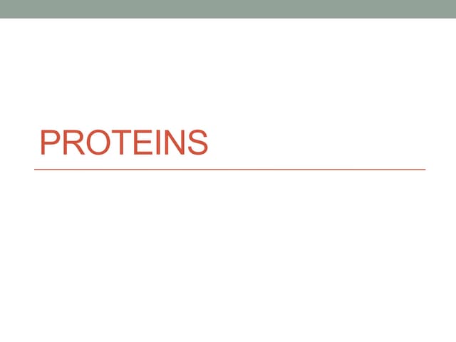 Protein | PPTX
