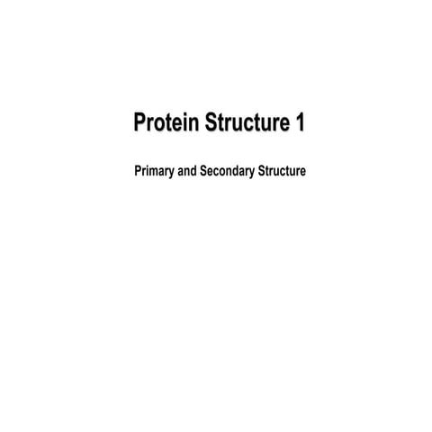 Protein structure.ppt | Chemistry | Science