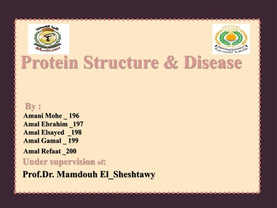 PROTEIN MISFOLDING AND DISEASES ASSOCIATED WITH THEM | PPT
