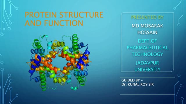 Quaternary structure of proteins | PPTX