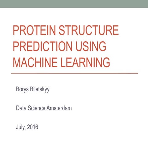 Protein structure prediction | PDF
