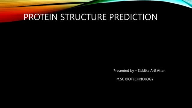 Protein Structure Prediction Pptx