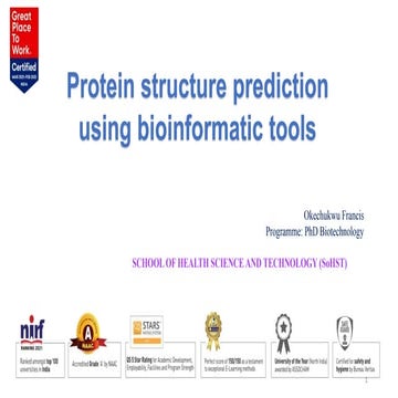 Protein structure prediction primary structure analysis.pptx