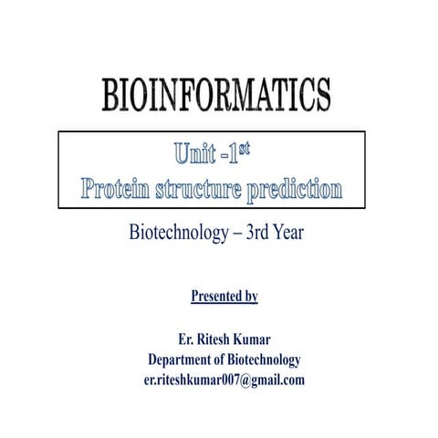 Protein strucutre prediction | PPT