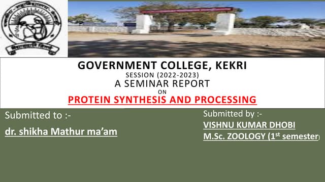Protein Synthesis Ppt Pptx