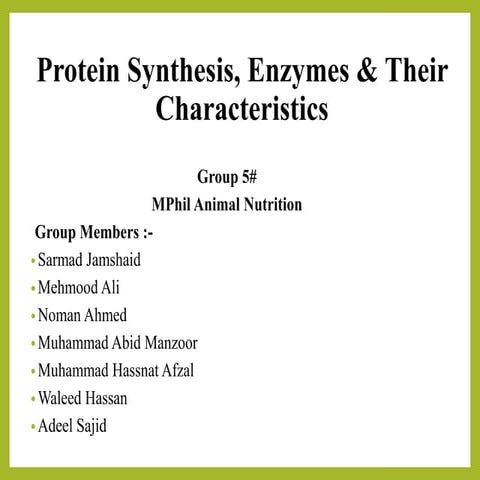 Protein Synthesis, enzymes chart PPT.pptx