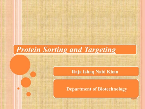 Protein targeting or translocation of proteins | PPTX