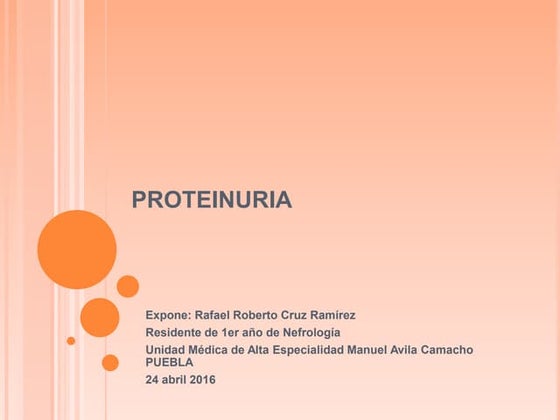 Proteinuria presentation | PPTX | Medical Health