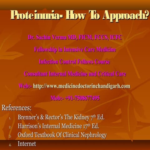 Proteinuria how to approach final | PPT