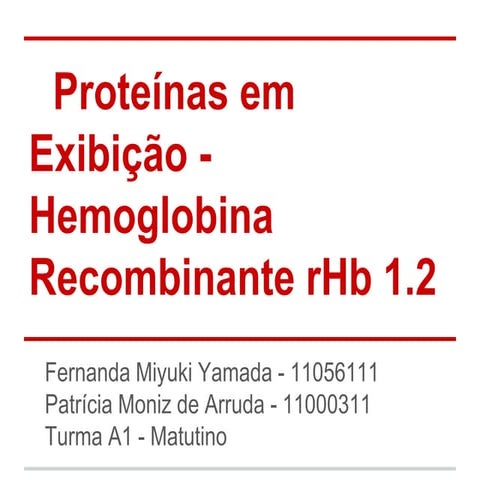 Hemoglobina recombinante | PDF