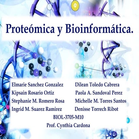 Proteomica y bioinformatica | PPTX