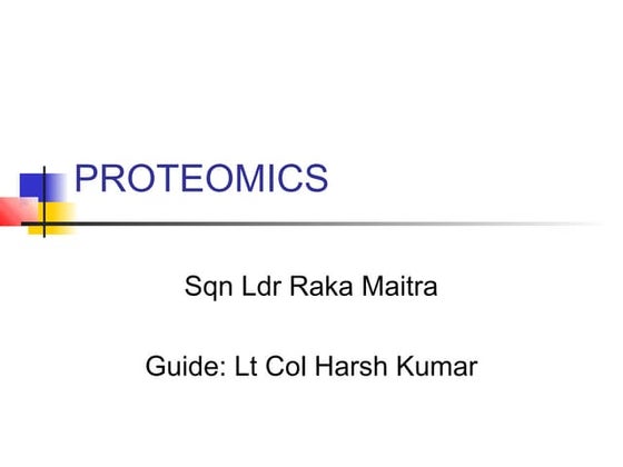 Introduction to proteomics | PPT
