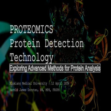 Proteomics: Protein Detection Technology | PPTX