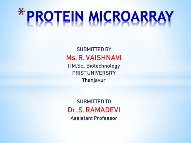 Protein microarray .pptx