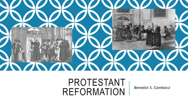 The protestant reformation powerpoint | PPT