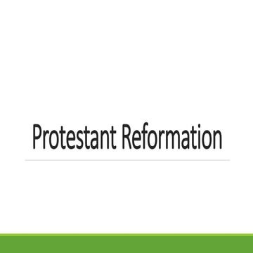 Protestant Reformation | PPT